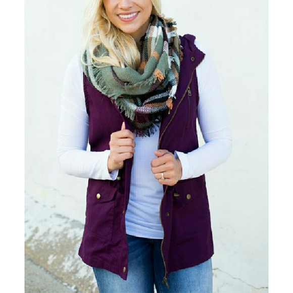 Jackets & Coats | Favorite Utility Vest In Plum | Poshmark
